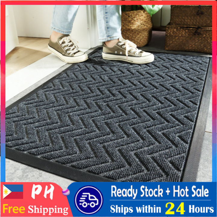 Entrance Outdoor Welcome ront Rub-Resistant Rubber Dust Removal Mat ...