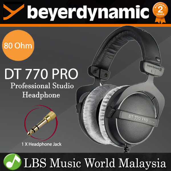 Beyerdynamic DT 770 PRO 80 Ohm Closed Back Studio Headphones Control ...