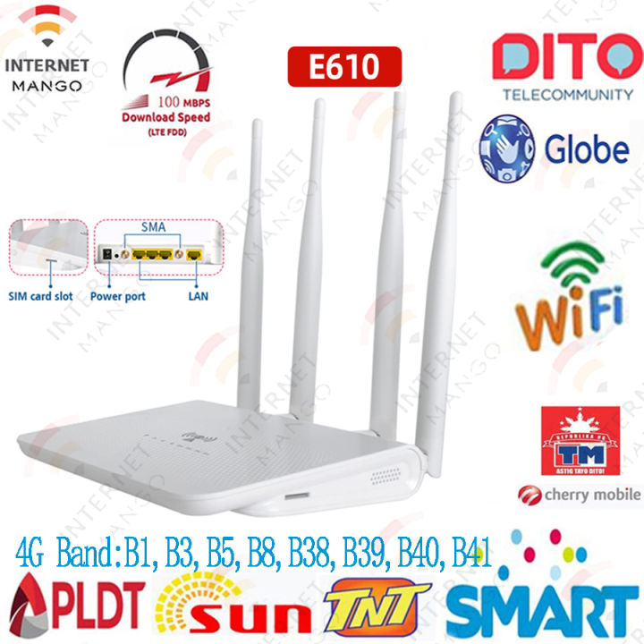 300mbps E610 4G WiFi Modem router, Outdoor SOHO dual antennas, support ...