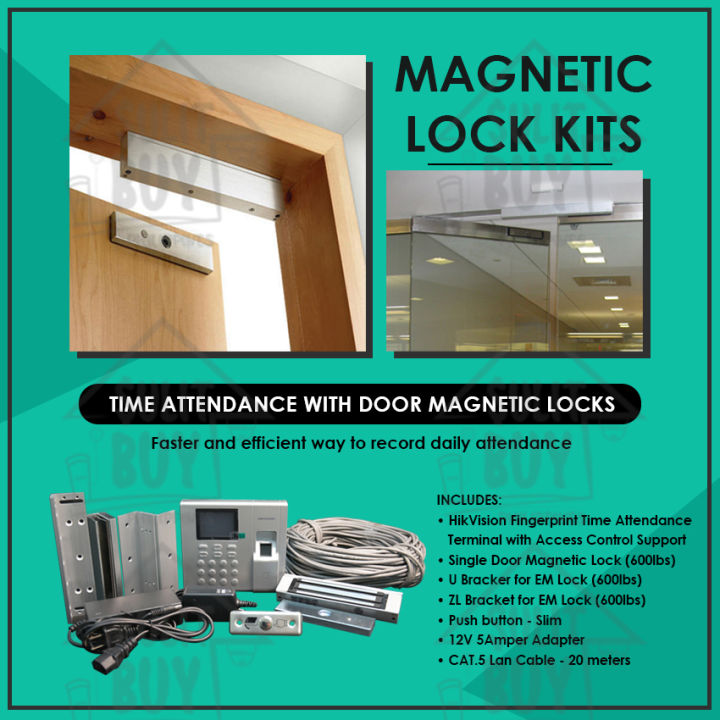 Door Access Kit / Magnetic Door locks 600lbs / Fingerprint biometric ...