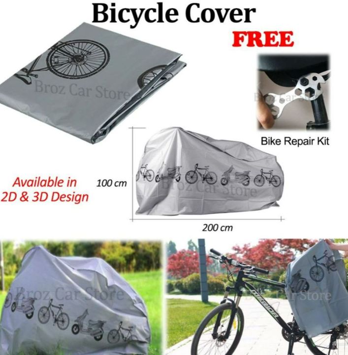 2D/3D Bike Cover Bicycle Cover Motor Rainproof Dustproof Anti UV ...