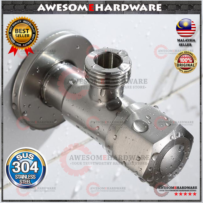 (PROMOTION) SUS304 STAINLESS STEEL MA1 ANGLE VALVE TAP STOPCOCK STOP ...