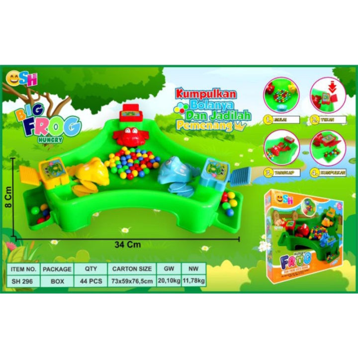 BISA COD Mainan Anak Katak makan bola / hungry frog 2player / 3player / 4player mainan keluarga ...