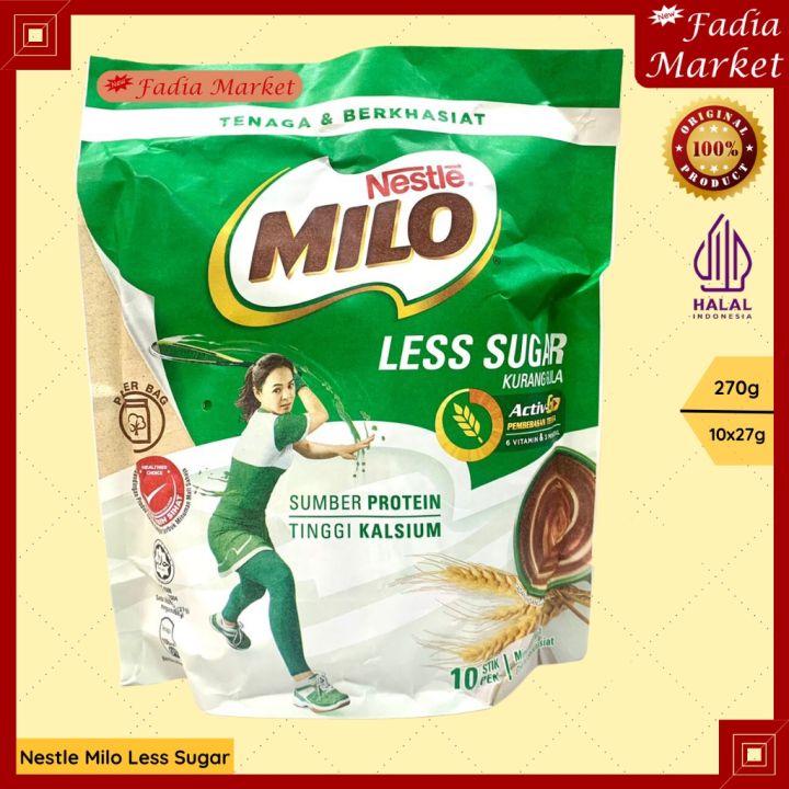 Nestle Milo Malaysia 3 in 1 Susu Chocolate Coklat Less Sugar Kurang ...