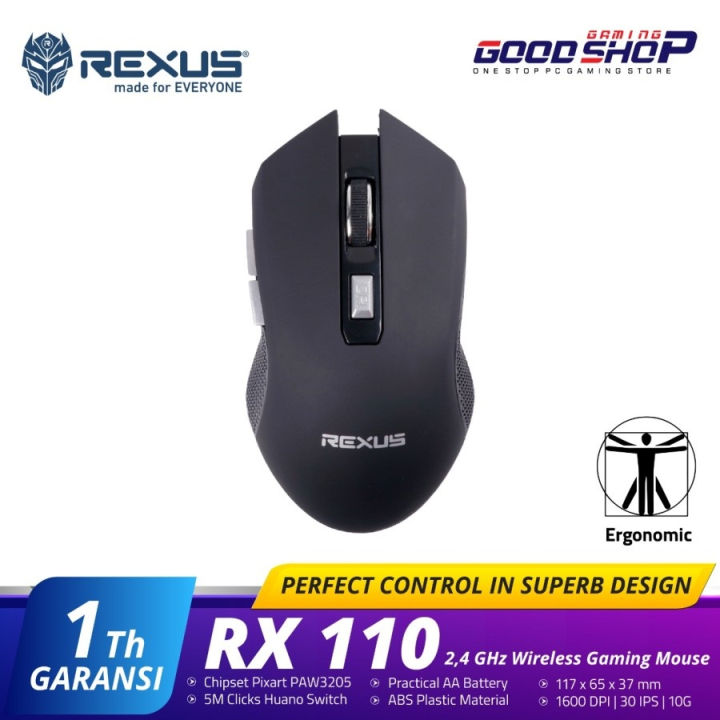 Rexus Mouse Wireless Gaming RX 110 | Lazada Indonesia