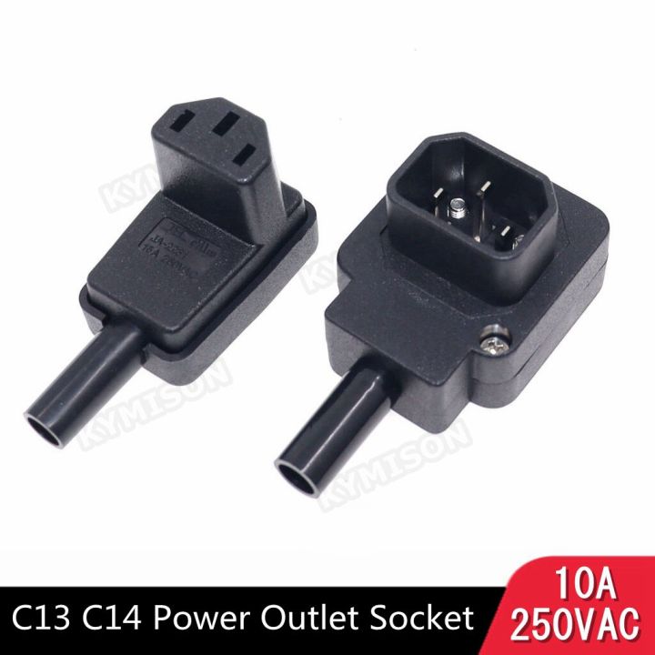 IEC320 C13 C14 PDU UPS Wired Power Outlet Socket Elbow 90 Degree ...