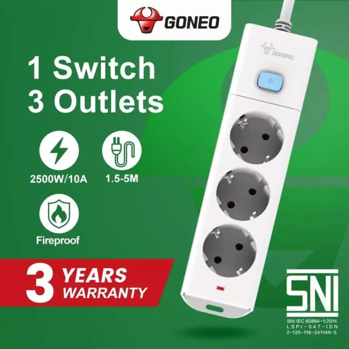 GONEO -Power Points Gongniu G1030 soket listrik/anti kebakaran Stop ...