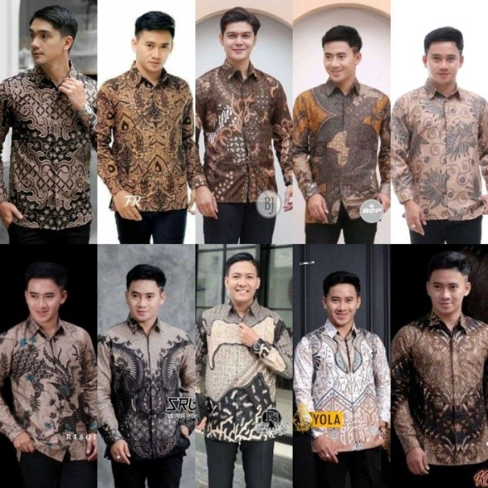 Kemeja Batik Cream Coksu Kemeja Coklat Muda Seragam Batik Cream Coklat ...