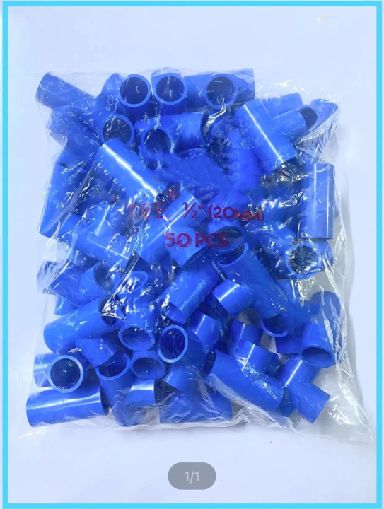 PVC Blue Tee 1/2" ( 20mm ) ( 50pcs ) | Lazada PH