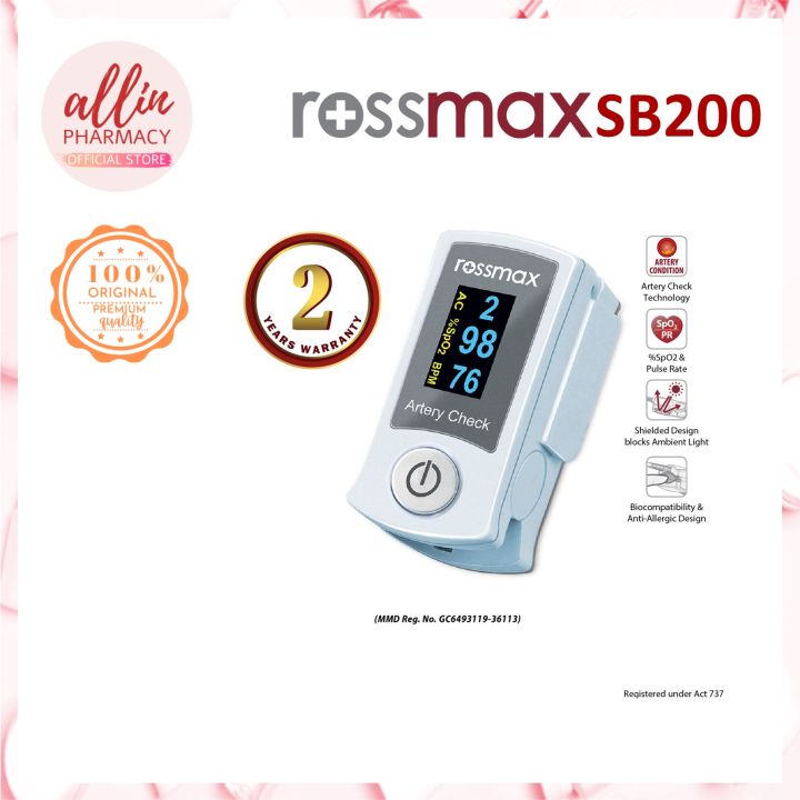 Rossmax Fingertip Pulse Oximeter SB200 | Lazada