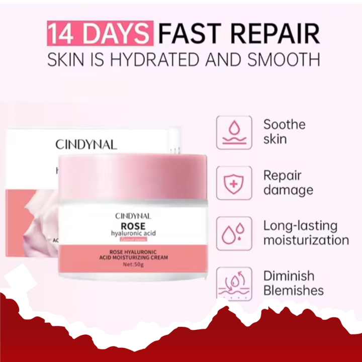 CINDYNAL- Rose Hyaluronic Acid Moisturizing Cream 50gr | Lazada Indonesia