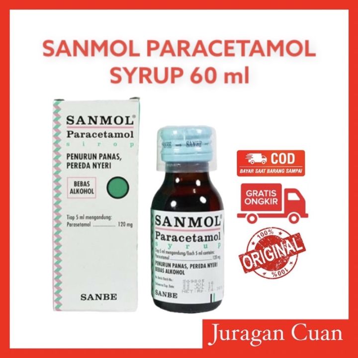 SANMOL PARACETAMOL SYRUP 60 ml / SIRUP PENURUN PANAS DEMAM | Lazada Indonesia