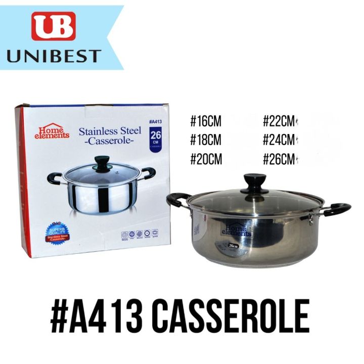 STAINLESS STEEL CASSEROLE A413 | Lazada PH