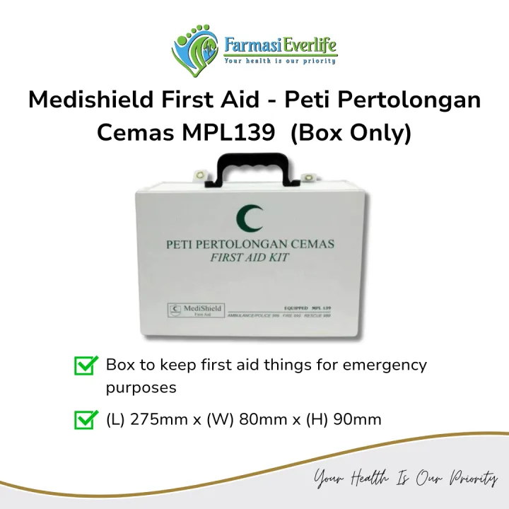 Medishield First Aid - Peti Pertolongan Cemas MPL139 (Box Only) | Lazada