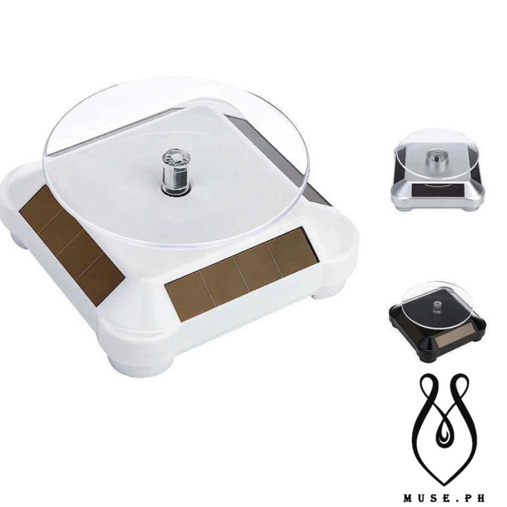 MUSE.PH Rotating Solar Showcase 360 Display Stand For Jewelry Watch ...