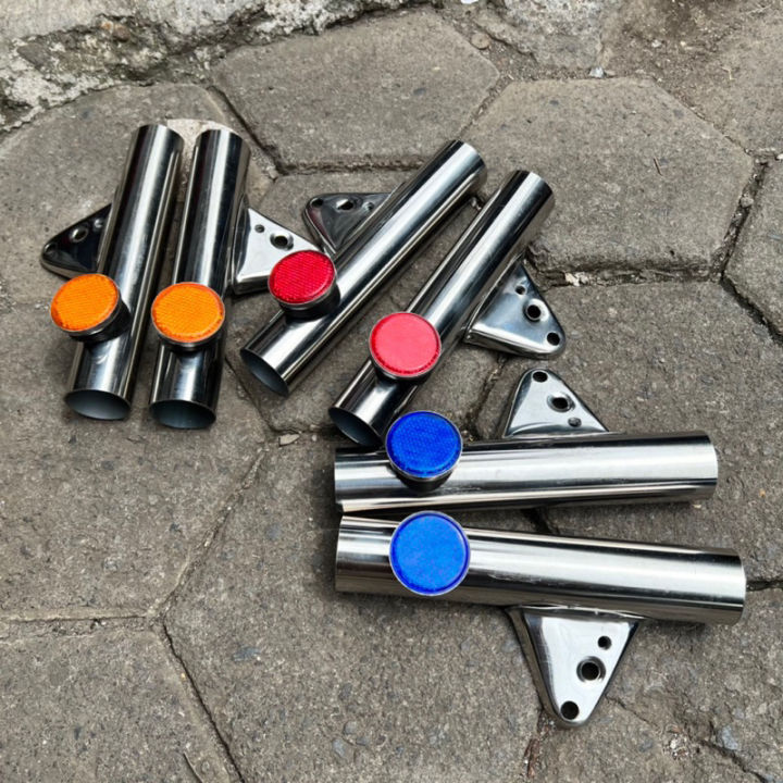 KUPINGAN K5 BESI CHROME AS 31MM SET MATA KUCING DAN KARET PNP GL CB MP ...