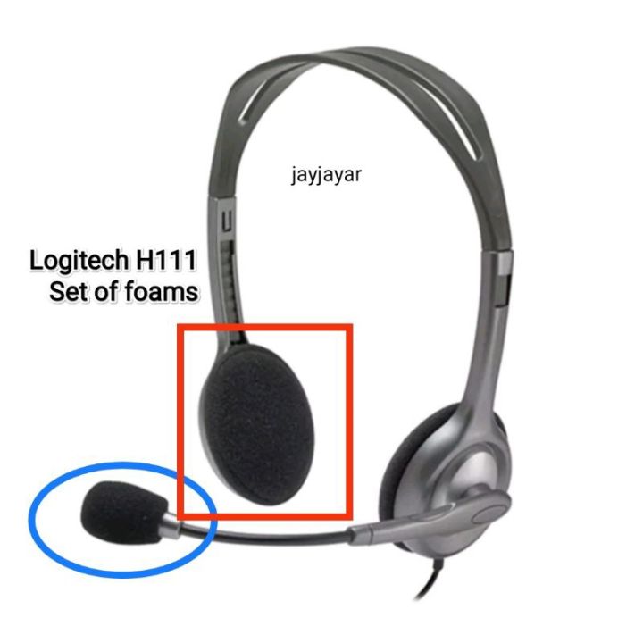 Logitech H111 Ear foams and Microphone foam Cushions Earpads | Lazada PH