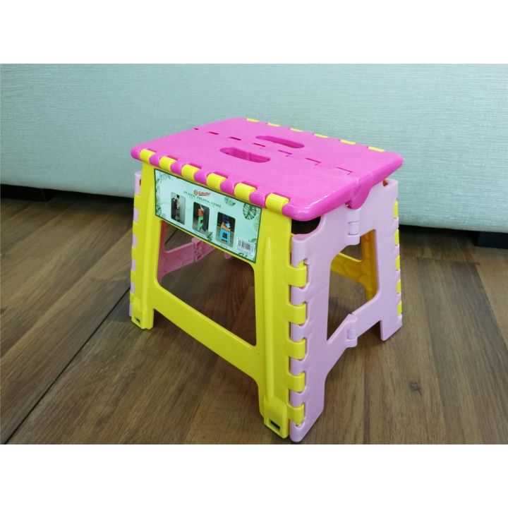 LARGE / MEDIUM / SMALL Size Plastic Foldable Stool Step Stool Folding ...