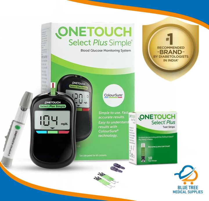 ONE TOUCH SELECT PLUS SIMPLE GLUCOMETER MACHINE COMPLETE SET One Touch ...