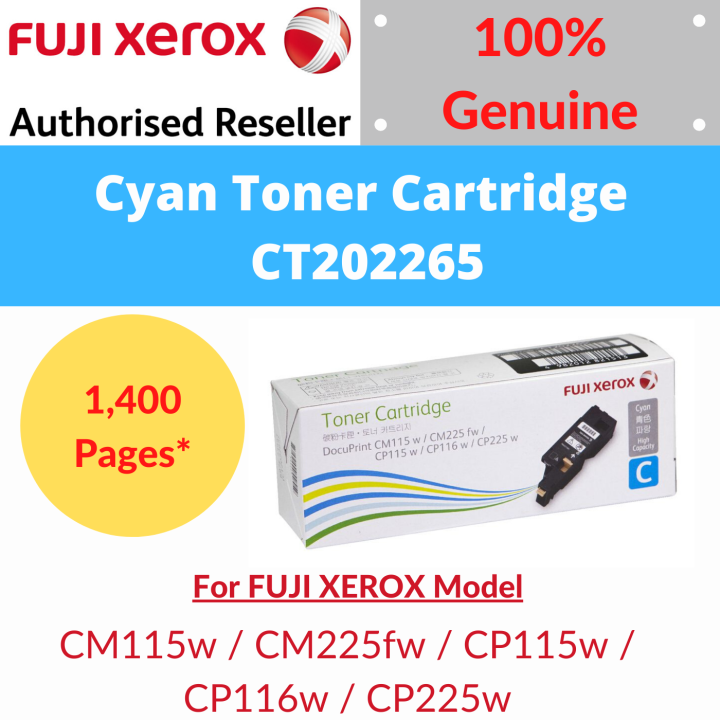 [Genuine] CT202264 CT202265 CT202266 CT202267 - Fuji Xerox Black Cyan Magenta Yellow Toner for ...