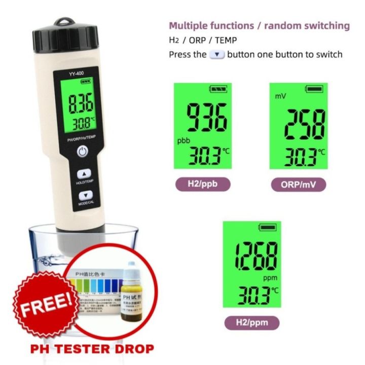 Hydrogen ppb Orp mv Meter Alat Tes Air Hidrogen H2 YY 400 | Lazada ...
