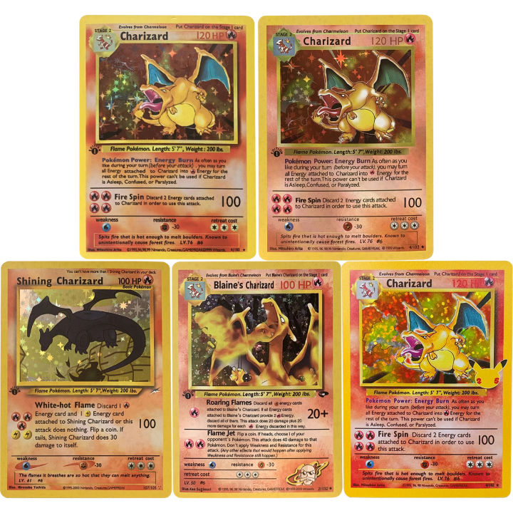 Diy 1996 Years Basis Set PTCG Gen 1 Charizard Mew Mewtwo Lugia ...