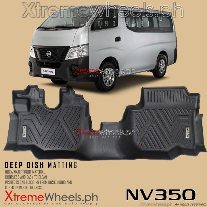 Nissan Nv350 Urvan 2015 to 2024 Nv350 Logo 5D Thailand Made Deep Dish Matting Nv350 Accessories 2016 2017 2018 2019 2020 2021 2022 2023 High Quality Nv350 Floor Mats Lazada Lazada PH