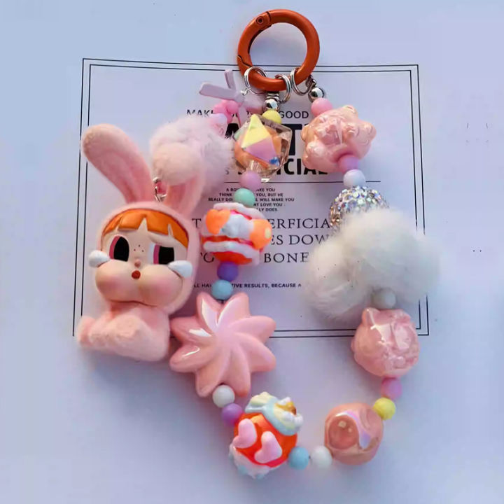 LABUBU and Crybaby Key Chains With Plush Doll Penant Key buckle （No Pop ...