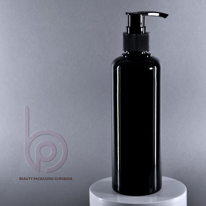 [10 PCS] Botol plastik PET 250ml BR hitam tutup pump lotion | Lazada Indonesia