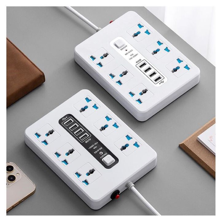 2m Multi Function Extension Cord Socket With Usb Port Protection International Universal Lazada Ph