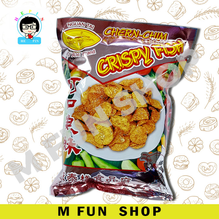 Halal Boat Brand 300g Crispy Fish Dry Satay / Thailand Keropok Satay ...