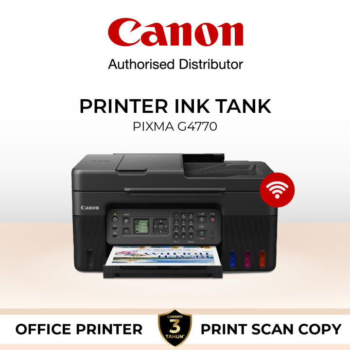 Printer Ink Tank CANON PIXMA G4770 - Print Scan Copy FAX Wifi ADF ...