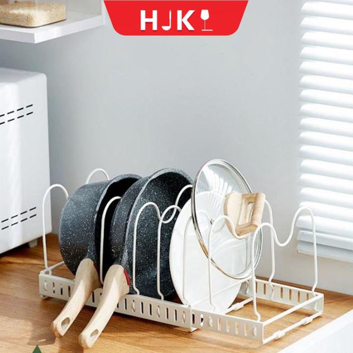 HJKL รูปคลื่น ชั้นวางจานแบบขยายได้ คาร์บอนสตีล ปรับได้ ชั้นวางจาน ทนทาน ...