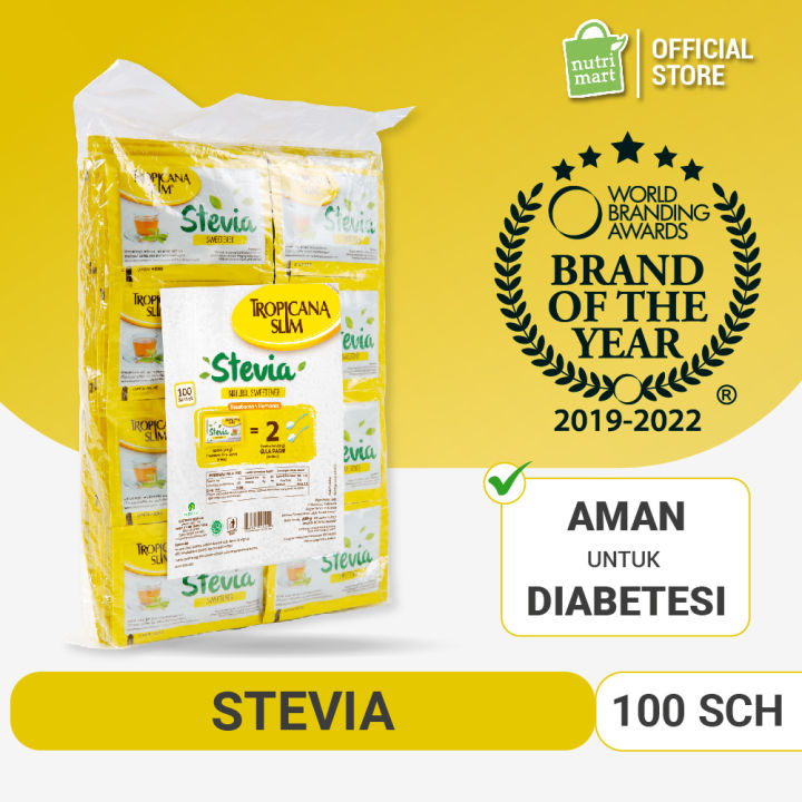 Tropicana Slim Sweetener Stevia 100 Sch - Pemanis Alami untuk Batasi ...