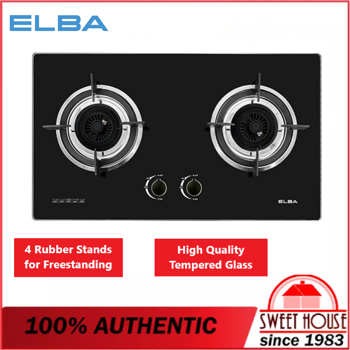 ELBA 2 Burners Glass Stove EGH-M8442G(BK) - High Quality Tempered Glass ...