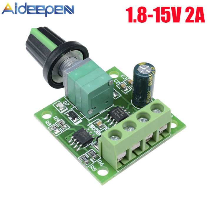 Aideepen DC 1.8V-15V PWM Motor Speed Controller Regulator Low Voltage ...