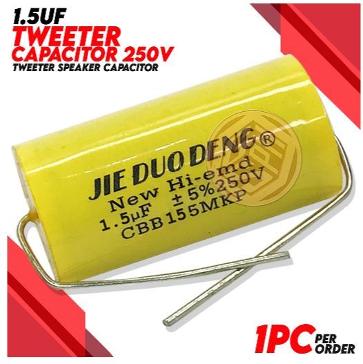 250V Tweeter Speaker Capacitor 1.5UF/250V YELLOW CAPACITOR | Lazada PH