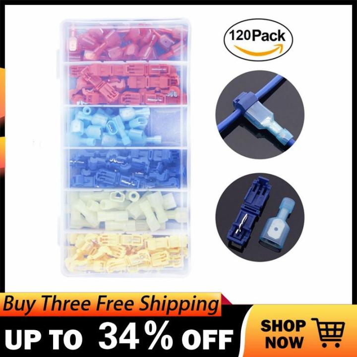 120PCS T Tap Electrical Connectors – Quick Wire Splice Taps and ...