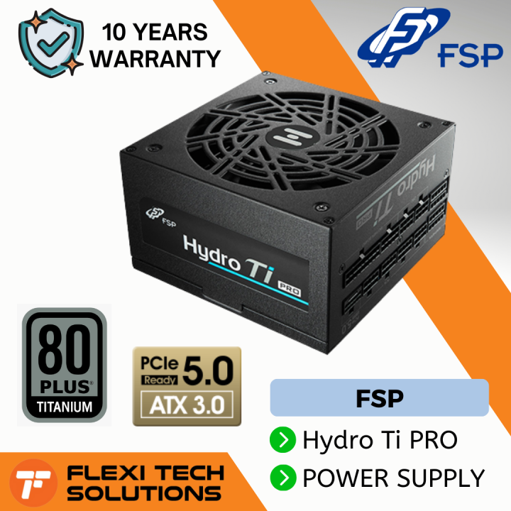 Flexi Tech FSP Hydro Ti PRO ATX3.1 (PCIe5.1) 1000W Titanium Full ...