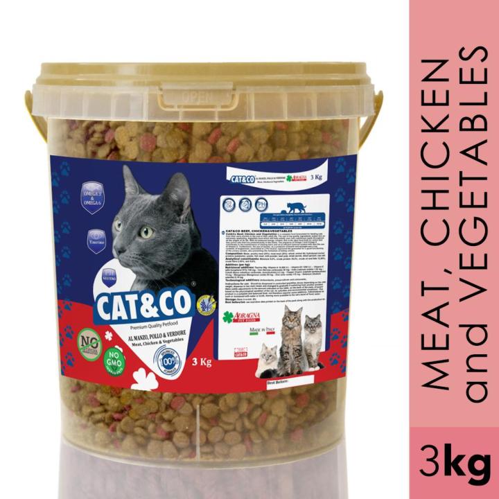 Cat & Co Premium Cat Food MEAT & VEGGIES 3kg Cat Foods dry cat food ...