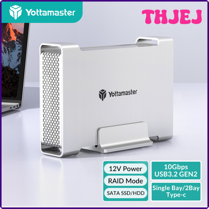 THJEJ Yottamaster SATA RAID Hard Drive Enclosure 2.5" 3.5" SATA HDD SSD ...