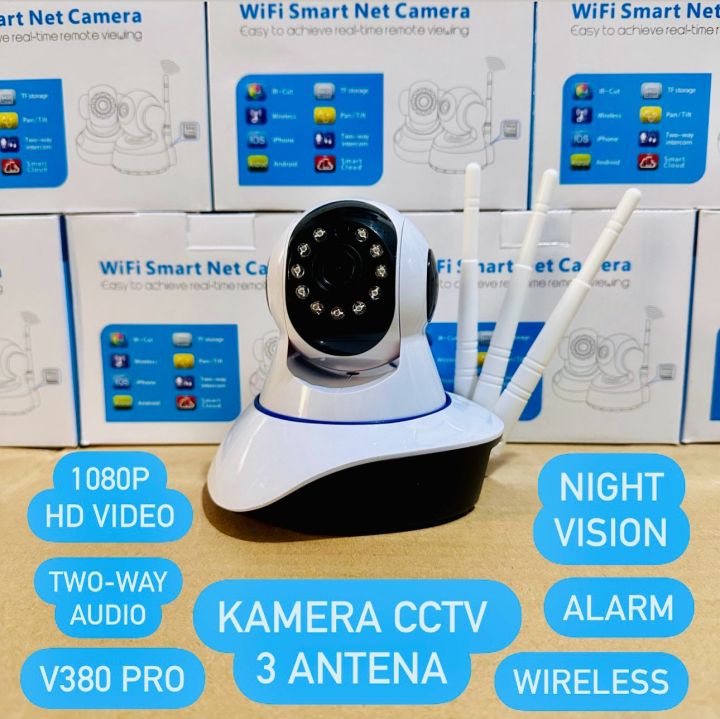 Cctv wifi V380 Pro Smart Ip Cam Wireless HD 1080P 2MP Cctv 3 Antena Q5 ...