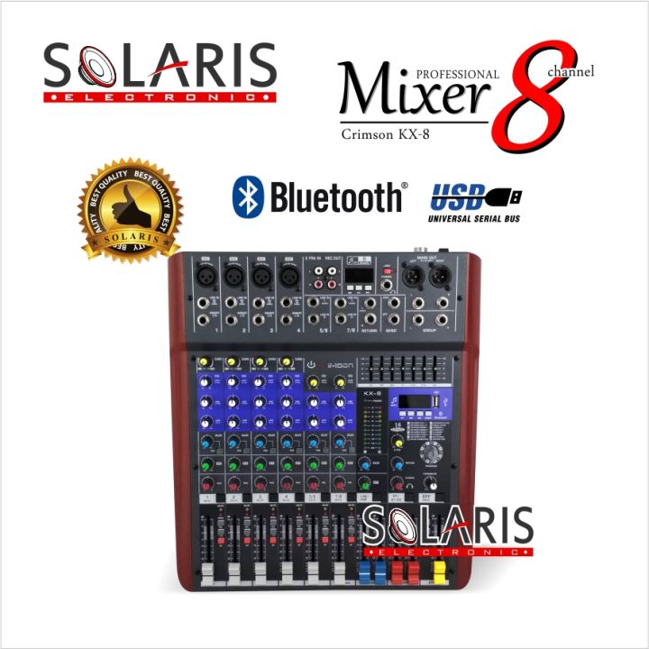 MIXER 8 Channel BLUETOOTH USB Equalizer CRIMSON KX-8 | Lazada Indonesia