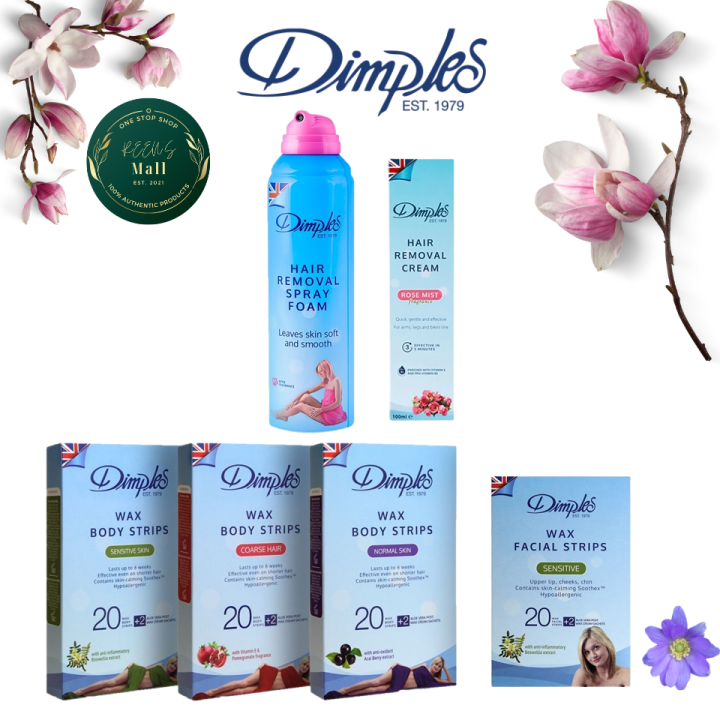 [ Authentic ] Dimples Depilatory Hair Removal Cream, Spray Foam, Wax ...