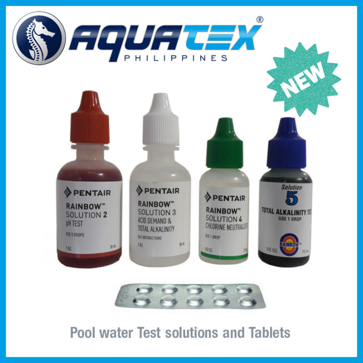 AQUATEX Test Solutions Reagents and Tablets for Pool Water Test kits ...