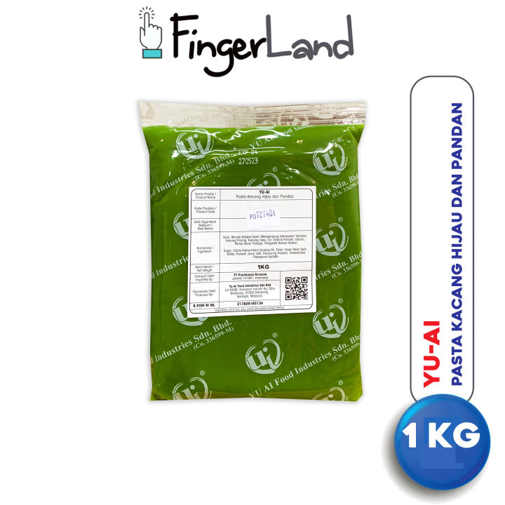 YU-AI Pandan Mung Bean Paste 1 KG Pasta Kacang Hijau dan Pandan ...