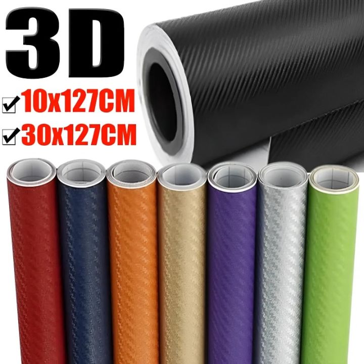 30x127cm Car 3D Carbon Fiber Roll Film DIY Decorative Stickers Auto ...