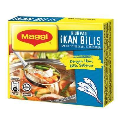 ซุปปลาก้อนแม็กกี้ 馬來西亞 Maggi Ikan Bilis Stock Cube 美極江魚仔精 Maggi Stock ...