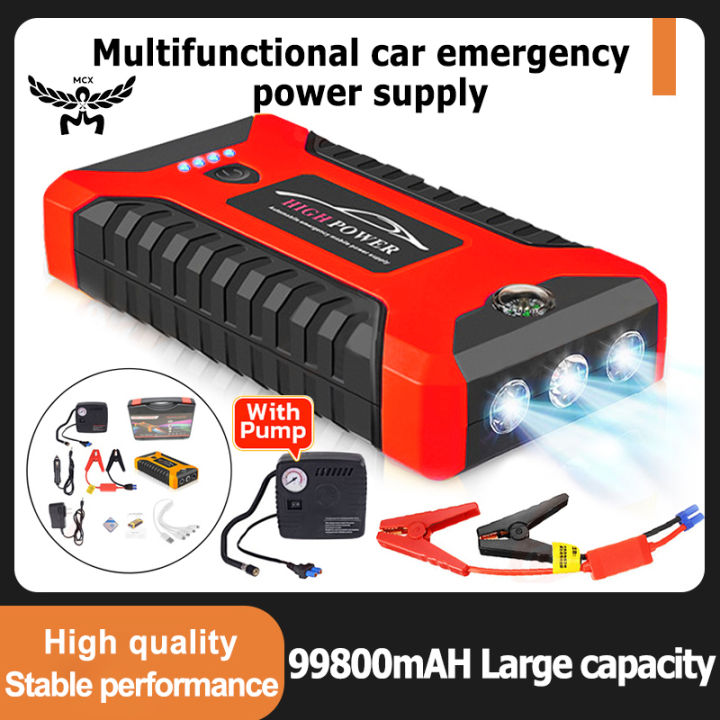 99800mAh Car Jumper Car PowerBank Car Tyre Car Pump Starter Booster 12V ...