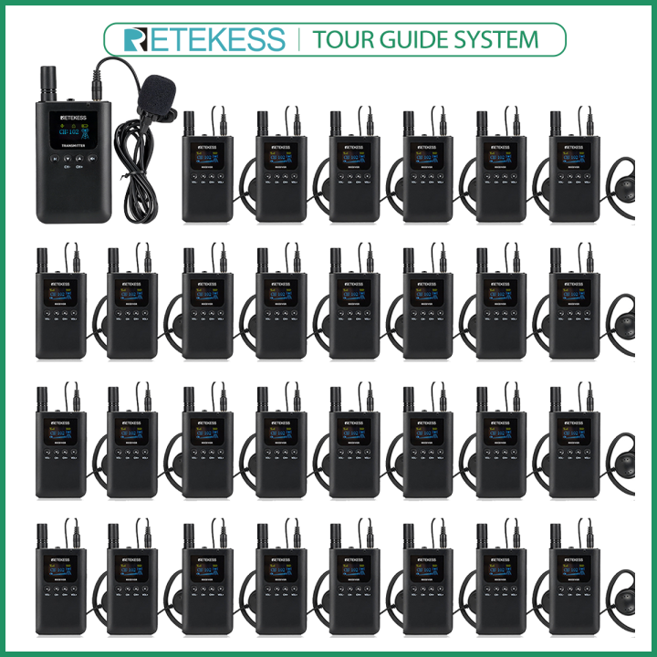 RETEKESS TT125 Tour Guide system Lavalier Microphone System Portable Wireless Assistive ...